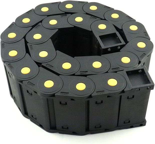 QWORK Cable Drag Chain Wire Carrier High Toughness Closed Plastic Chain ...