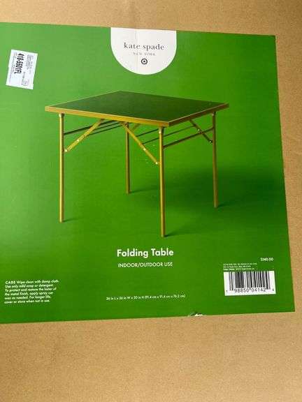 Square Folding Table Green - Kate Spade New York - Matthews Auctioneers