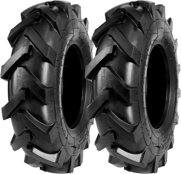 MZREXN 2 Pcs 4.80/4.00-8 Tires, 4.80x4.00-8" Tubeless Turf Garden Ridings Lawn Mower, 4PR 4.80-8 ...