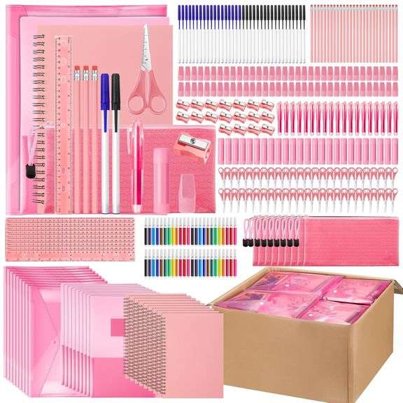 PerKoop 24 Sets School Supplies Kit Back to School Supplies Sets Bulk ...