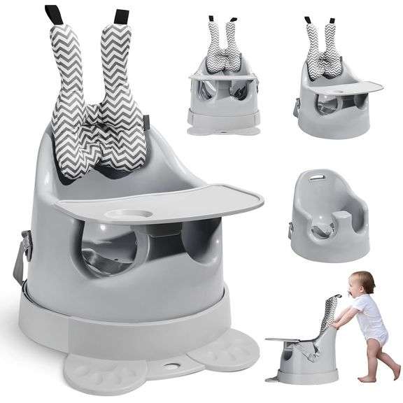 4-in-1 Infant Floor Seat, Baby Sitting Support for Baby 6 Months+, Sit ...