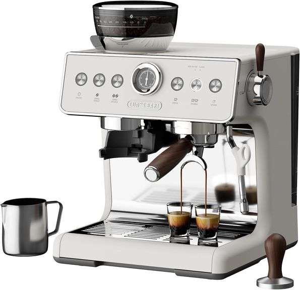 Espresso Machine with Grinder, 20 Bar Espresso Machine with Milk ...