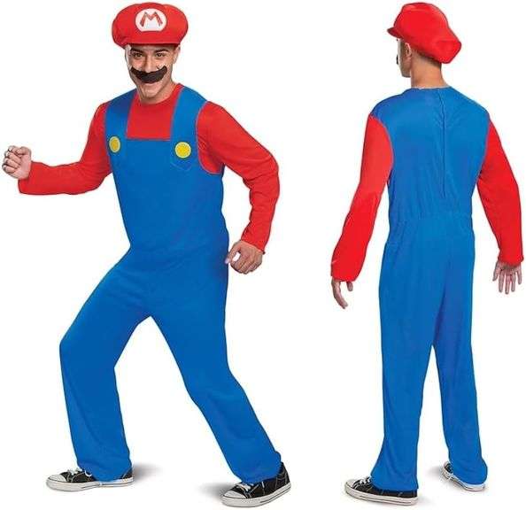 Disguise mens Mario Costume, Official Nintendo Super Mario Bros Adult ...