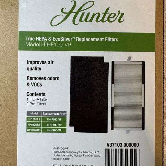 Hunter True HEPA & EcoSilver Replacement Filters - Matthews Auctioneers