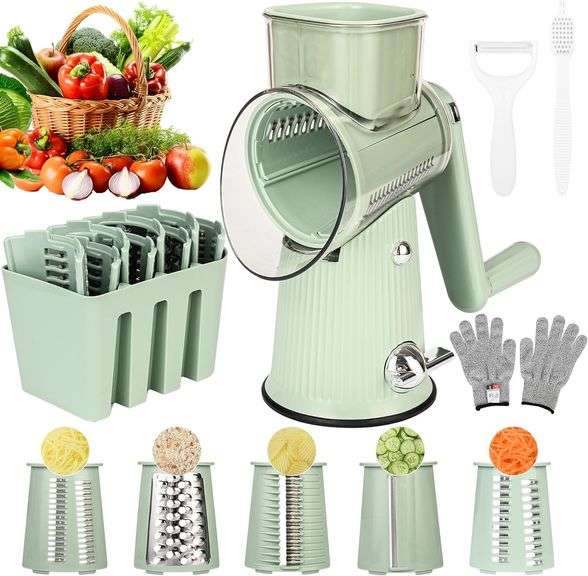 Cheese Grater With Hand Crank Countertop For Kitchen Grater Shredder ...