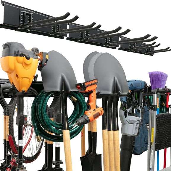 TIDYME Garage Tool Organizer Wall Mount - Sturdy Storage Rack with ...