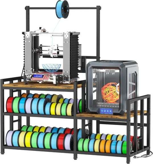 MILEFA 3D Printer Table with Filament Storage Printer Stand with Power ...