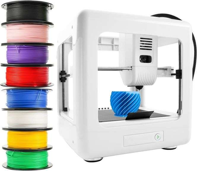 Mini 3D Printer for Beginners with 8 Colors PLA Filament, Portable FDM ...