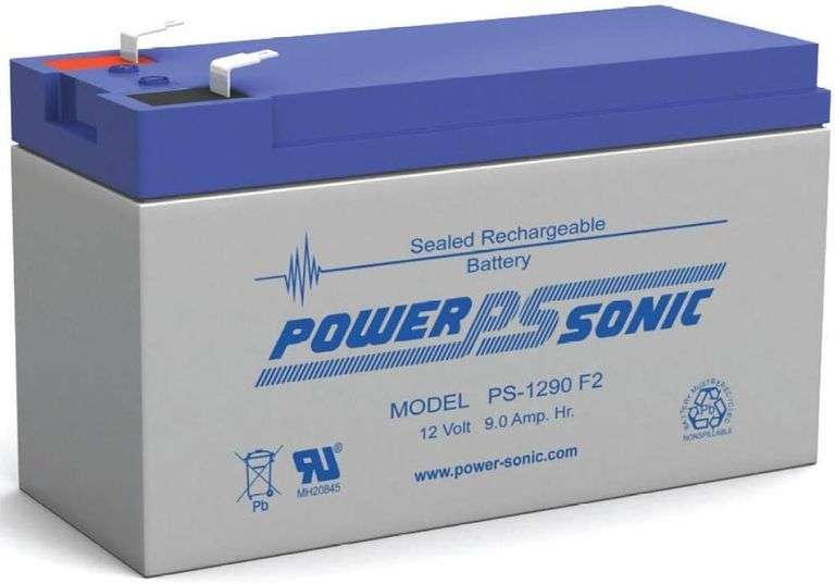 Power-Sonic PS-1290 12 Volt 9 Amp Hour Rechargeable SLA Battery (F2 ...