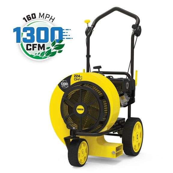 160 MPH 1300 CFM 224cc Walk-Behind Gas Leaf Blower with Swivel Front ...