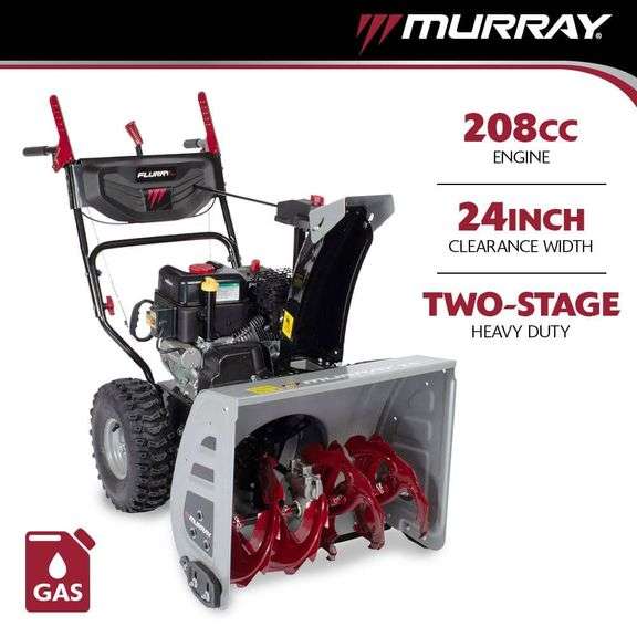 Flurry XL 24 in. 208 CC Self Propelled 2-Stage Gas Snow Blower with ...