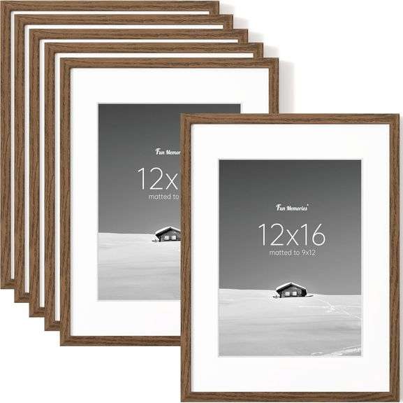 Fun Memories 12x16 Picture Frame Set of 6, Display Pictures 9x12 with ...