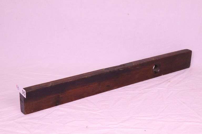 Antique Wood Level - One Glass is broke - Matthews Auctioneers