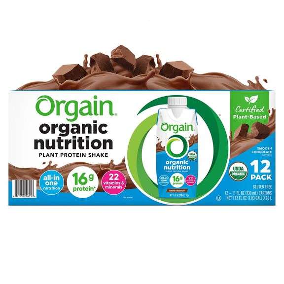 Orgain Organic Nutrition Vegan All-in-One Protein Plant Based RTD Shake ...