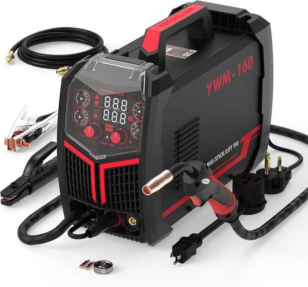 YESWELDER Gas Gasless 160A Multiprocess MIG Welder, Flux Core/MIG/Lift ...