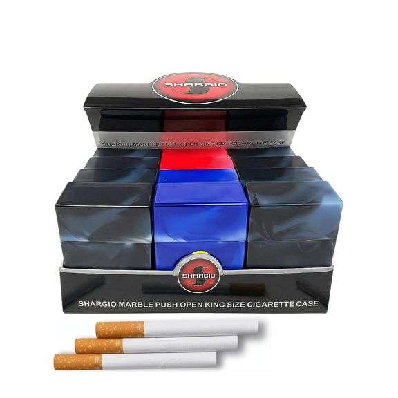 Shargio Plastic Cigarette Case King Size Pack of 12, Hard Shell, Crush ...