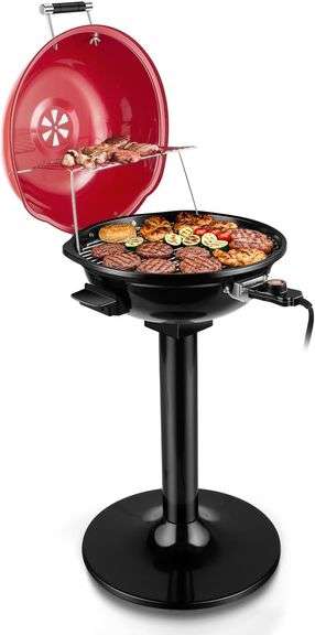 Electric Grill, Techwood Outdoor Electric BBQ Grill, 1600W Portable ...