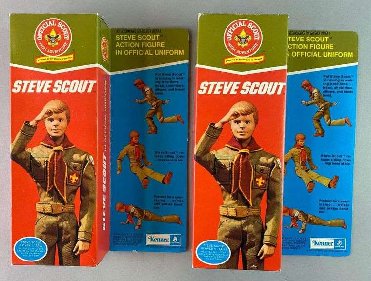 Group of 2 Steve Scout Action Figures - Matthew Bullock Auctioneers
