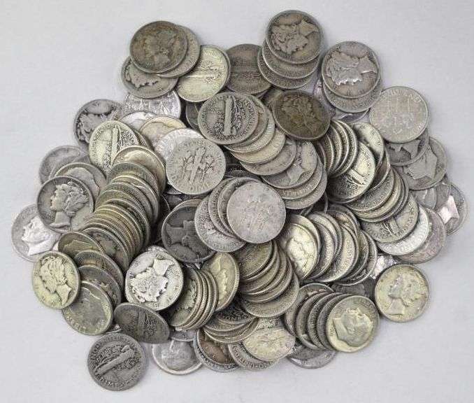 Group of (200) Mercury & Roosevelt Silver Dimes - Matthew Bullock ...