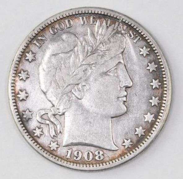 1908 D Barber Silver Half Dollar - Matthew Bullock Auctioneers