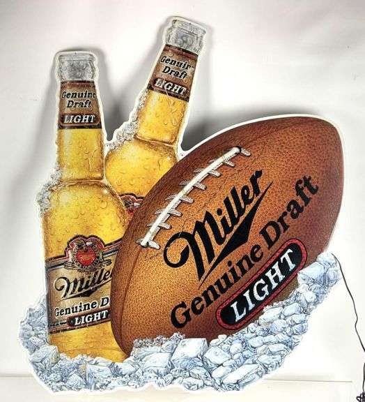 Miller Genuine Draft Light Advertising Light Up Neon and Tin Sign ...