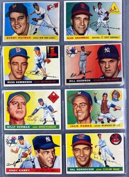 Group of 43 1955 Topps Baseball Cards - Matthew Bullock Auctioneers