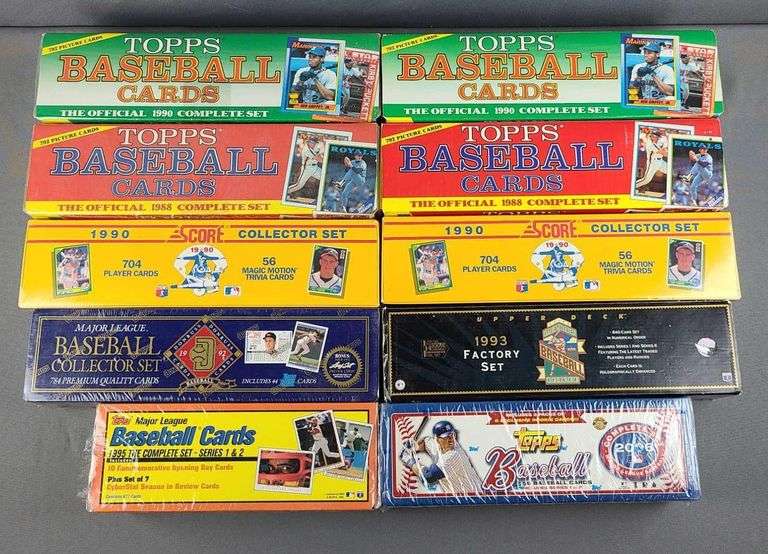 Group of 10 baseball card sets - Matthew Bullock Auctioneers