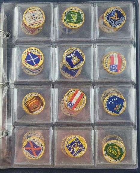 Group of (78) Kennedy Half Dollars Colorized Union & Confederate Flags ...