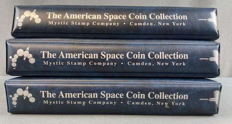 Group of 3 Empty American Space Coin Binders - Matthew Bullock Auctioneers