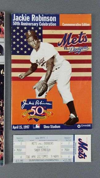 Jackie Robinson tribute programs & scorecards - Matthew Bullock Auctioneers