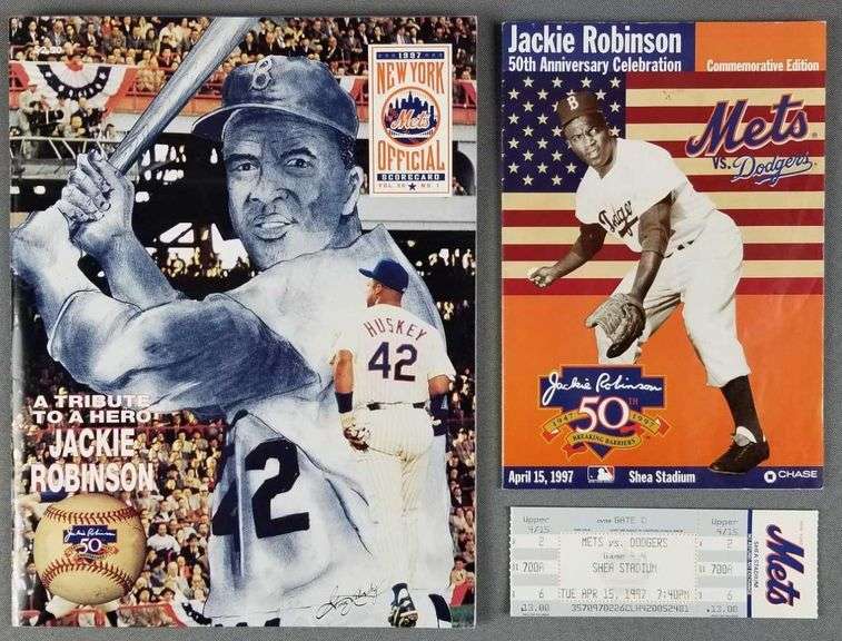 Jackie Robinson tribute programs & scorecards - Matthew Bullock Auctioneers