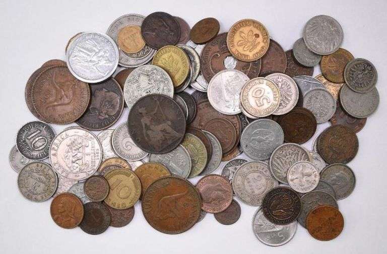 Group of (100) Better Foreign / World Coins - Matthew Bullock Auctioneers