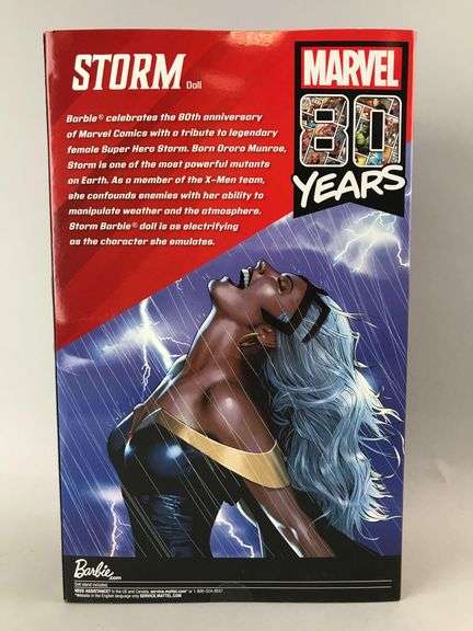 Barbie Marvel 80 Years Storm action figure - Matthew Bullock Auctioneers