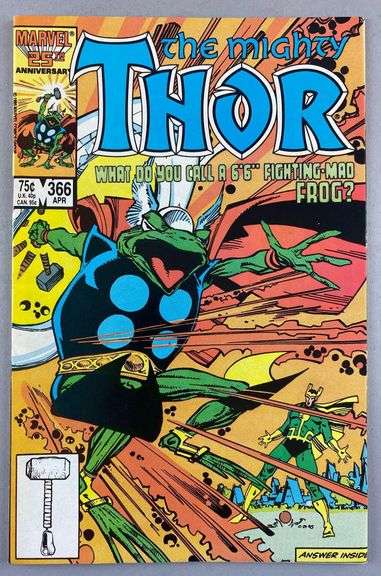 Marvel Comics Thor No. 366 comic book - Matthew Bullock Auctioneers