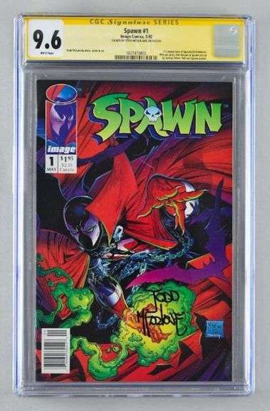 Signed CGC Graded Image Comics Spawn No. 1 comic book - Matthew Bullock Auctioneers