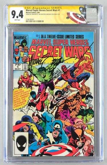 Signed CGC Graded Marvel Comics Marvel Super Heroes Secret Wars No. 1 ...