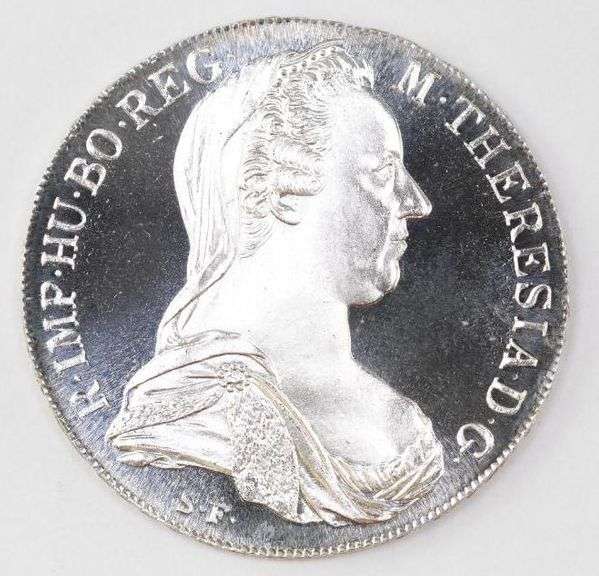 1780 Austria Thaler Maria Theresa Silver restrike - Matthew Bullock Auctioneers