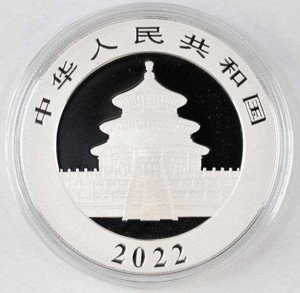 2022 China Silver Panda coin 30 gram 10 Yuan .999 Fine bullion ...