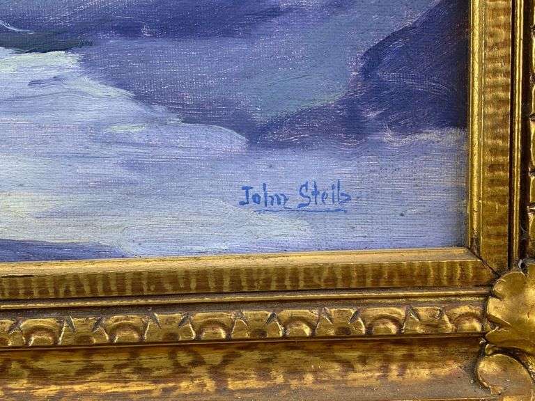 John Steib Ocean Framed Acrylic Painting on Canvas - Matthew Bullock ...
