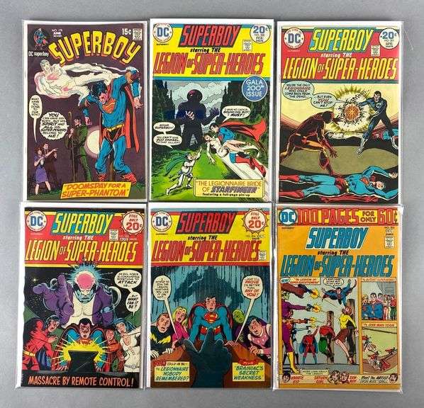 Group of 6 DC Superboy Comic Books - Matthew Bullock Auctioneers