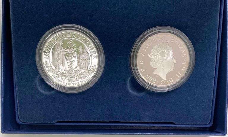 The Royal Mint 400th Anniversary of the Mayflower Voyage Silver Proof ...