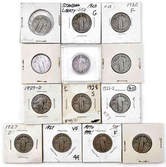 Group of (13) Standing Liberty Quarters - Matthew Bullock Auctioneers