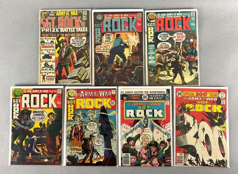 Group of 7 DC Sgt. Rock Comic Books - Matthew Bullock Auctioneers