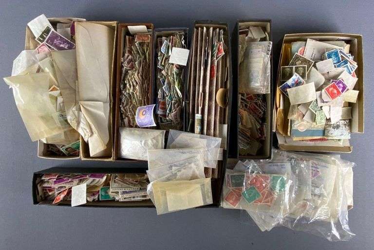 Large Group of Assorted Stamps - Matthew Bullock Auctioneers