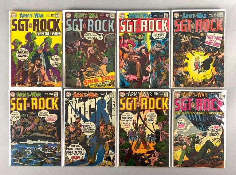 Group of 8 DC Sgt Rock Comic Books - Matthew Bullock Auctioneers