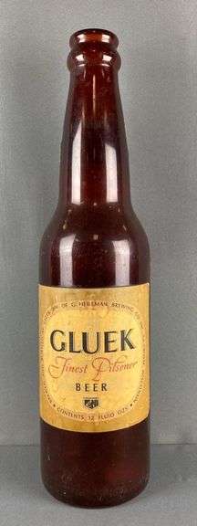 Vintage Gluek Finest Pilsener Beer Advertising Plastic Bottle - Matthew ...