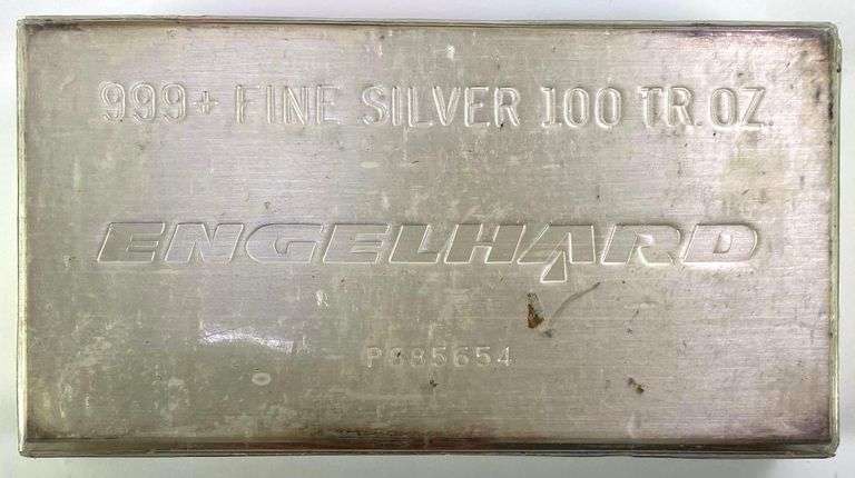 Engelhard Horizontal 100oz. 999 Fine Silver Ingot/Bar - Matthew Bullock ...
