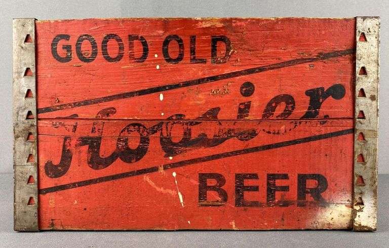 Vintage Hoosier Beer Advertising Wood Crate - Matthew Bullock Auctioneers