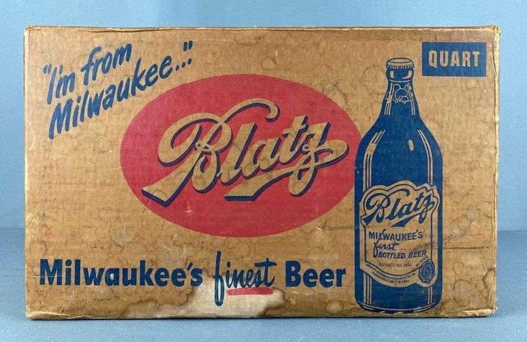 Vintage Blatz Beer Advertising Case - Matthew Bullock Auctioneers