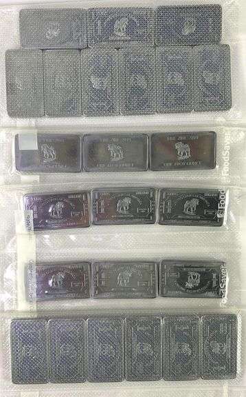 25 - 1 oz bars of .999 fine Zinc - Matthew Bullock Auctioneers